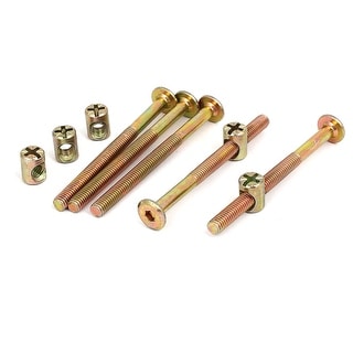 M6x75mm 51mm Long Thread Hex Socket Head Connecting Bolts w Barrel Nuts ...