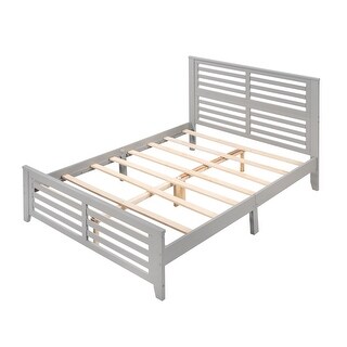 Andi Platform bed with Horizontal strip hollow shape - Bed Bath ...