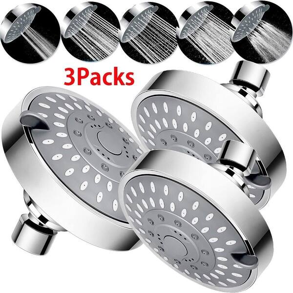3 Shower Heads Handheld Spray Adjustable Showerhead Top Spray Bath ...