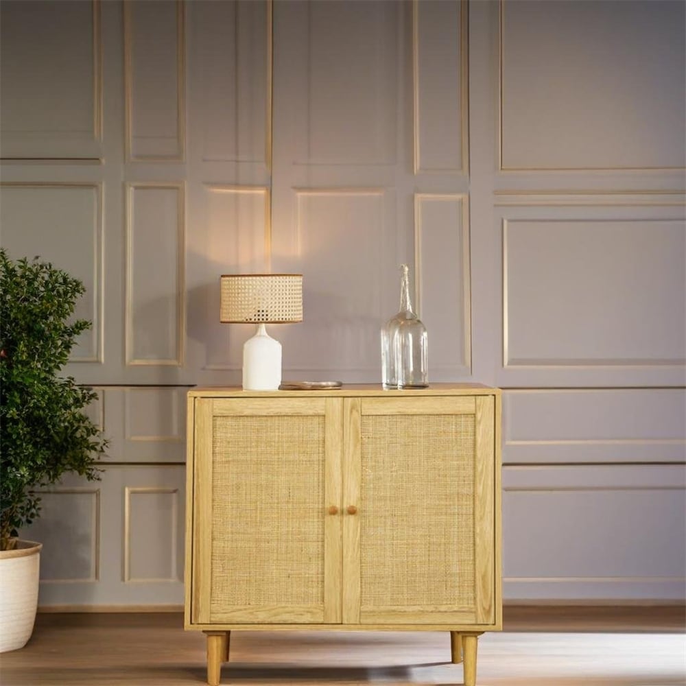 Rattan Buffet Cabinet with Storage and Doors - N/A - Bed Bath & Beyond ...