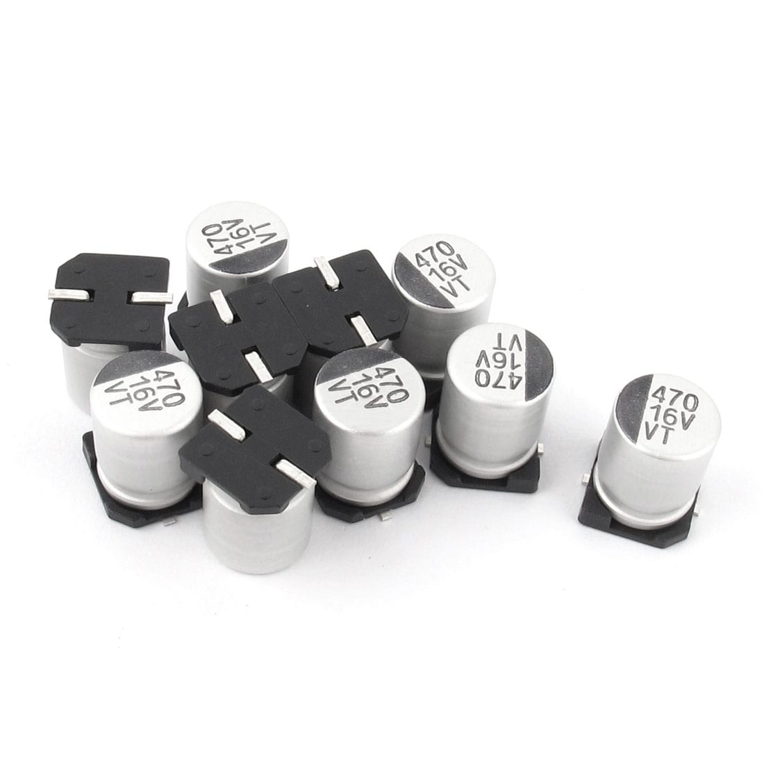 10pcs 220uF Surface Mounted Devices Aluminum Electrolytic Capacitors ...