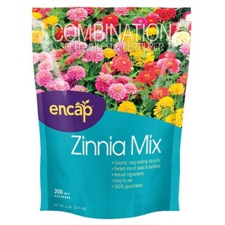 Encap Zinnia Flower Mix, 200 sqft coverage - 200 SQFT Coverage - Bed ...