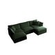 U-Shaped Sectional Sofa With Reversible Footrest, 5-Seater Convertible ...