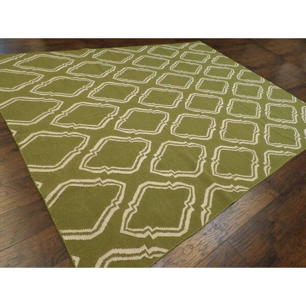 Wahi Rugs Hand Knotted Coastal Flat-Weave Indoor Outdoor Beach 8'0"x10 ...