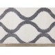 Fairmont Collection - White/Grey Curvy Lattice Rug - Bed Bath & Beyond ...