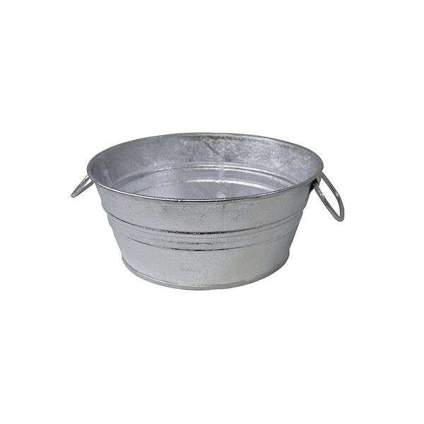 Behrens 103LFT Hot Dipped Steel Low Round Flat Tub, 1.5 Gallon - On ...
