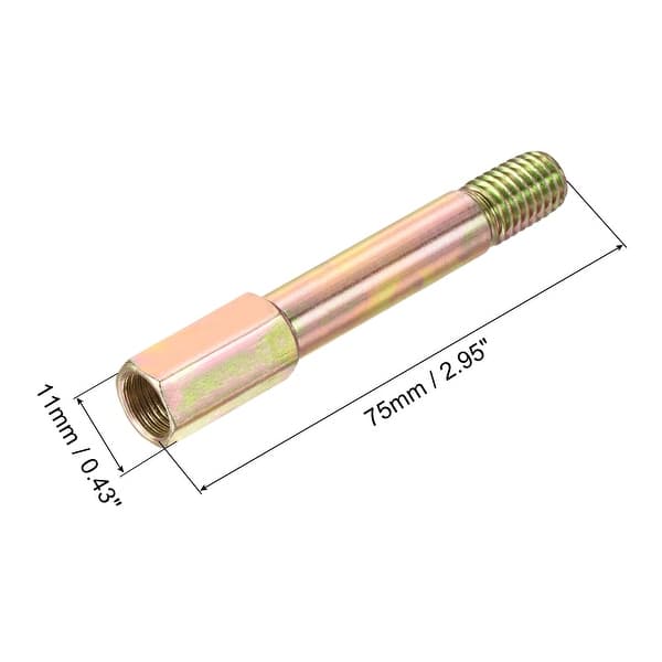 Iron Extension Hex Pipe Fitting 1/8PT Female to M10 Male Thread 75mm ...