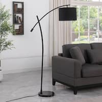 61" Modern Arched Floor Lamp Standing Light Fixture with Marble Base ...