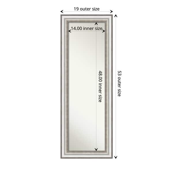 Non-Beveled Full Length On The Door Mirror - Salon Frame - Salon Silver ...