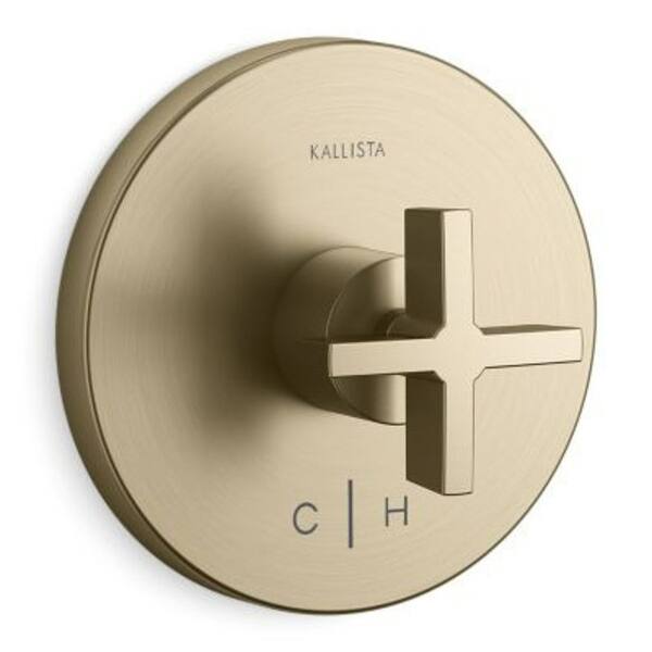 Kallista One Cross Handle Thermostatic Valve Trim with Cold and Hot ...