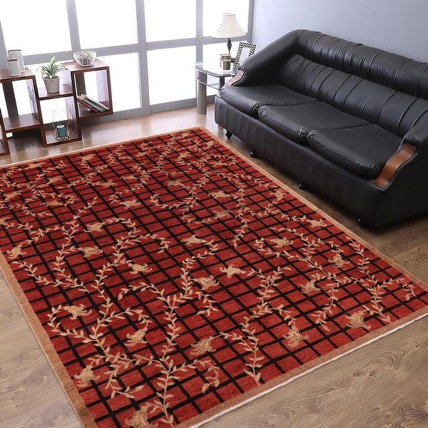 Oriental Ziegler Collen Red Tan Hand-knotted Wool Rug - 8'8" x 11'9 ...