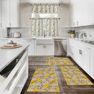 Cucina Lemon Bee 3PC Kitchen Rug Set - 3-Piece Set - Bed Bath & Beyond ...