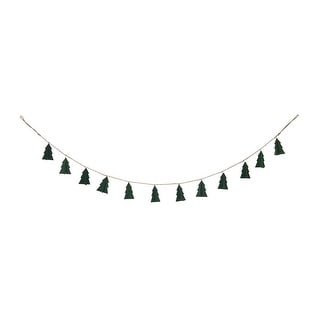 Transpac Wood 47 in. Green Christmas Tree Banner - Bed Bath & Beyond ...