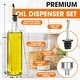 Cheer Collection 2 Pack Glass Olive Oil Dispenser Set with Funnel ...