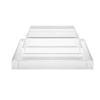 Square Clear Crystal Bases (Set of 3) - Bed Bath & Beyond - 40128961