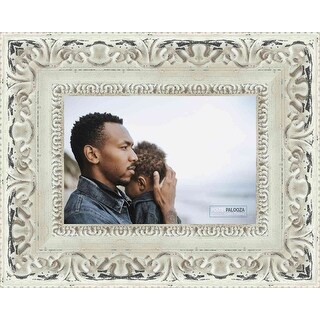 8x10 Distressed/Aged White Washed Complete Wood Picture Frame with UV ...