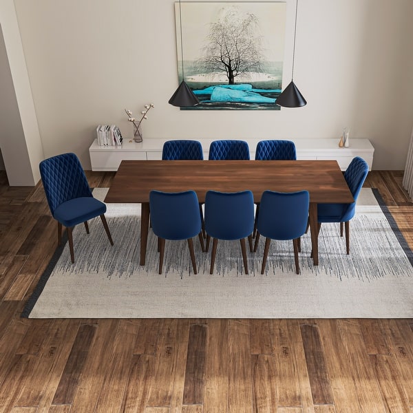 Arianna Mid Century Modern 9-Piece Comfy Dining Room Set - Bed Bath ...