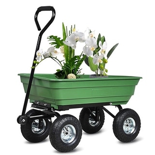 Folding Garden Cart 300lbs Capacity Wheelbarrow Utility Wagon Carts ...
