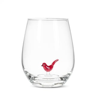 Cardinal In The Base Of A Stemless Wine Glass - Bed Bath & Beyond ...