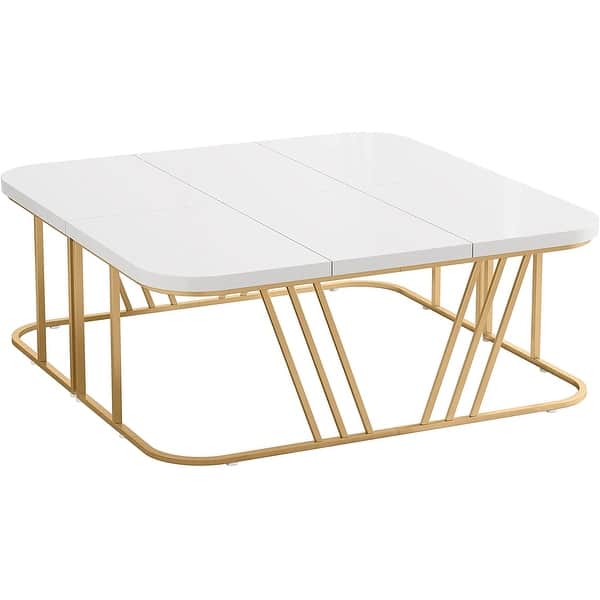 Large Square Dining Table for 8-10 People, Modern Wooden Kitchen Table ...