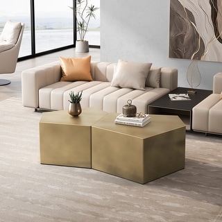 Irregular Pentagon Nesting Coffee Table Set - Bed Bath & Beyond - 41612698