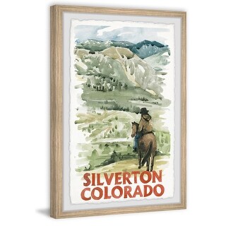 'Horseback Riding in Silverton' Framed Painting Print - Bed Bath ...