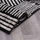 World Rug Gallery Contemporary Boho Stripes Black Area Rug - Bed Bath ...
