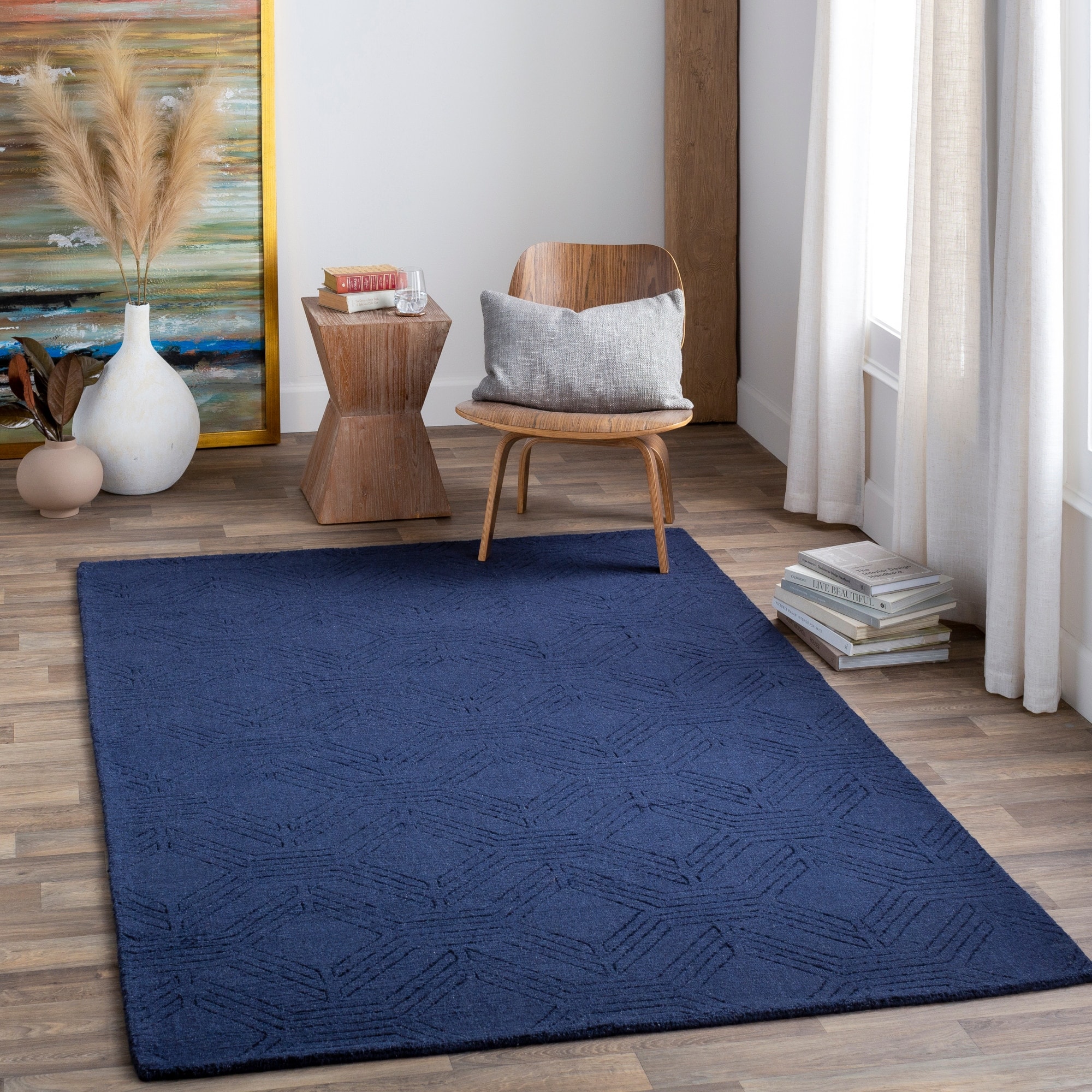 Overton Handmade Modern Contemporary Solid Area Rug - On Sale - Bed ...