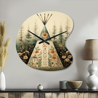 Beige Native Tipi Serenity In Nature - Native American Art Large Wall ...