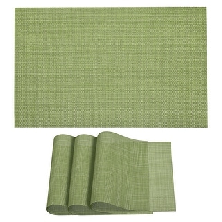 Place Mats, 450x300mm Table Mats Set of 4 Washable Woven Placemat ...
