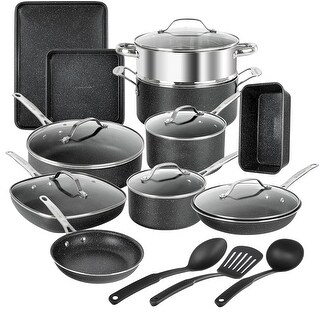 20 Piece Complete Cookware Bakeware Set with Ultra Non-stick 100% PFOA ...