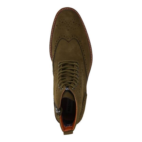 Steve Madden Men's Brogue Detailing Lace Up Front Heel Pull Tab Padded ...