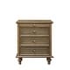 Farmhouse Nightstands Set of 2 with 4 Drawer, Wood Storage Nightstands ...