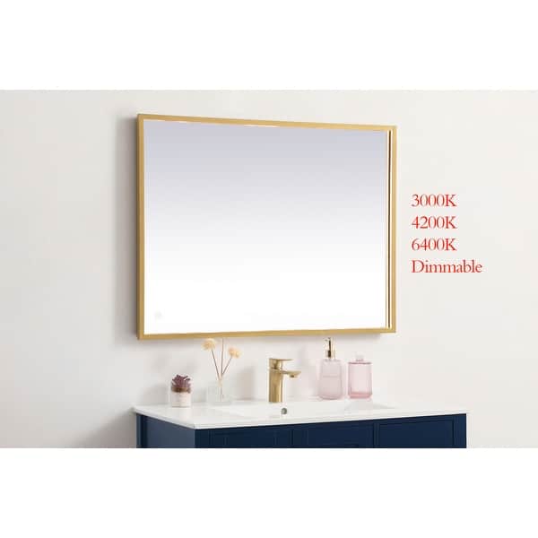 Indigo Home 27x36 inch LED mirror with adjustable color temperature ...
