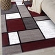 World Rug Gallery Contemporary Modern Boxed Color Block Area Rug - Bed ...