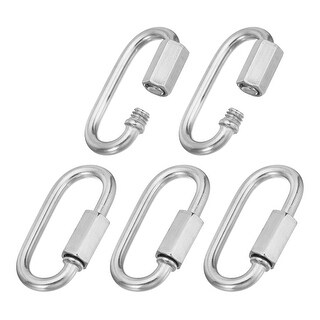 5pcs 304 Stainless Steel Chain Quick Links Screw Lock Chain Connector ...