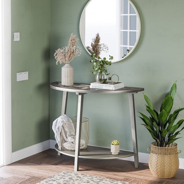 COSIEST Silver Console Table with Tempered Glass Top - Bed Bath ...