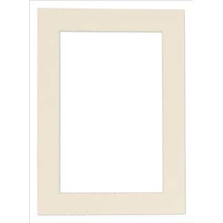 16x20 Mat Bevel Cut for 12x17 Photos - Acid Free Textured Cream Precut ...