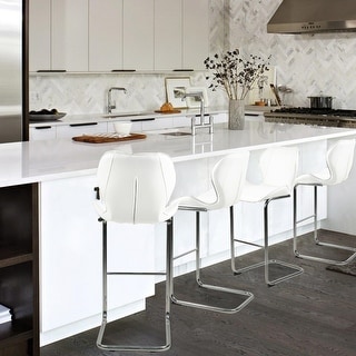 Modern Design Set of 4 Bar Chair for Dining and Kitchen Barstool C ...