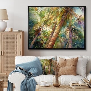 Designart "Green Palm Tree Paradise Ii" Floral Palms & Palm Trees ...