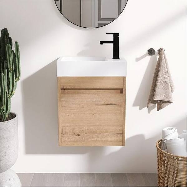 Beingnext 16"/18" Mini Bathroom Vanity with Sink for Small Bathroom ...