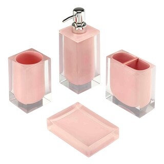 Izod Marina Pink 4-Piece Bath Accessory Set - Bath Acc 4pc Set - TM, TB ...