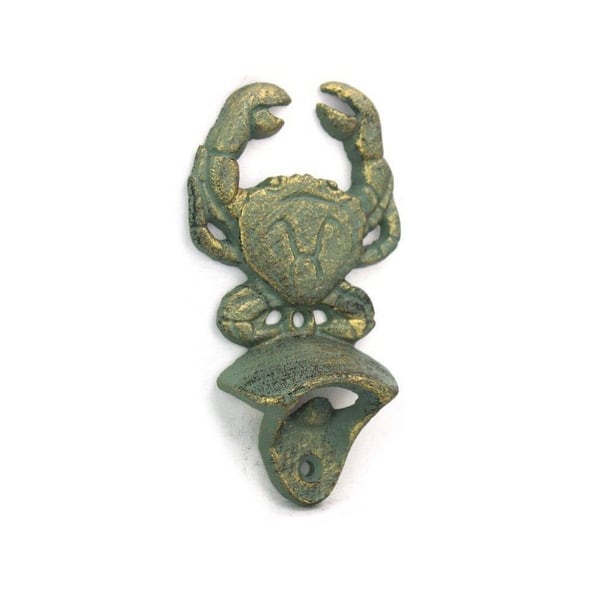Cast Iron Wall Mounted Crab Bottle Opener - 6" - Bed Bath & Beyond ...