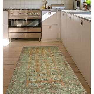 Noori Rug Semi-Antique Deyla Rust/Green Rug - 3'7" x 6'11" - Bed Bath ...