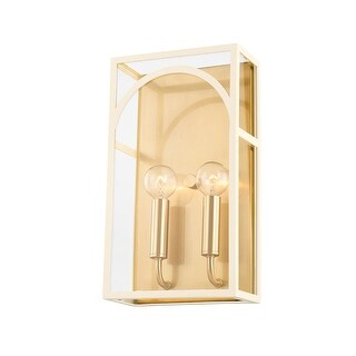 Mitzi By Hudson Valley Addison 2 Light Wall Sconce Aged Brass - On Sale ...