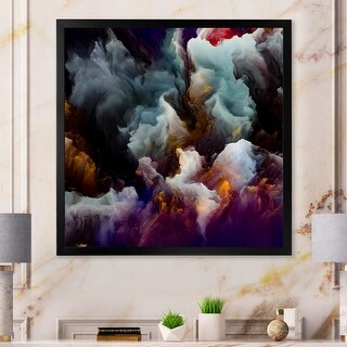 Designart "Liquid Atmospheric Turbulence" Modern Framed Wall Decor ...