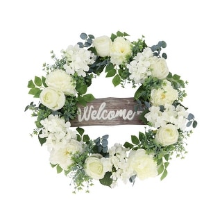 Puleo International 26-inch Artificial Peony Hydrangea and Rose Floral ...