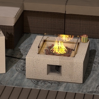 COSIEST 28" Terrazzo Fire Pit Table w/Lava Rocks - Bed Bath & Beyond ...