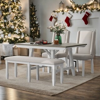 Classic & Generous Design Dining Table Setwith two 12"W Removable ...