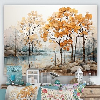 Designart "Gilded Beauty Maple Tree II" Tree Maple Wall Art - Bed Bath ...